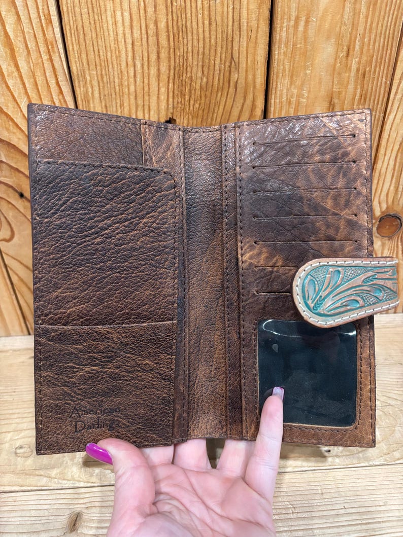Turquoise Leather American Darling Wallet! - Etsy