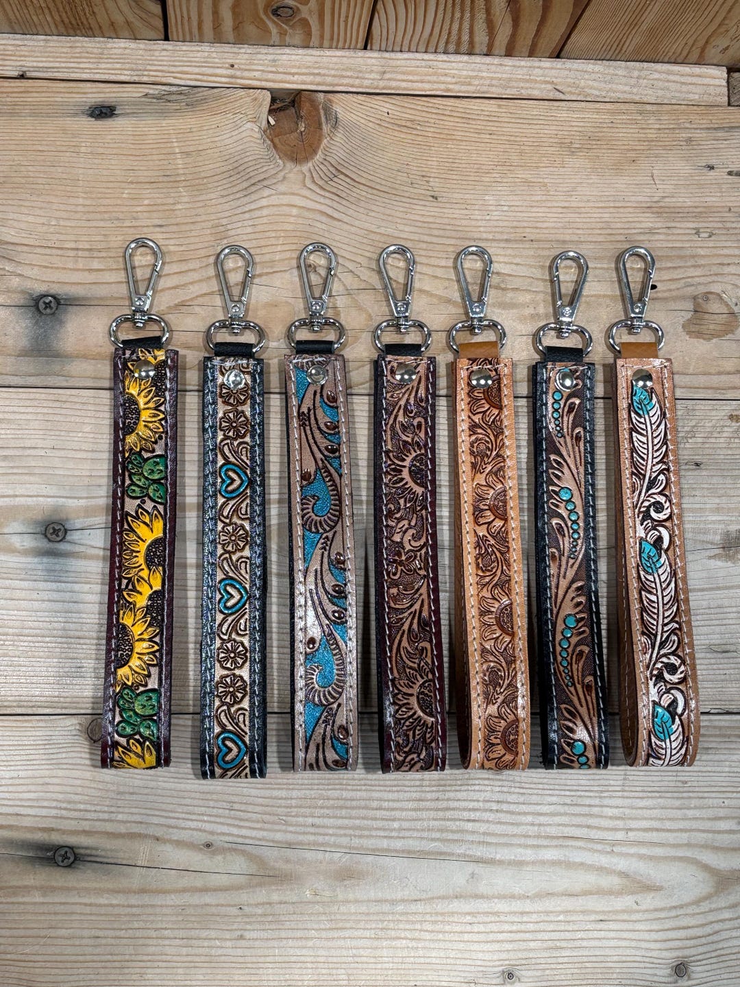 Genuine Tooled Keychain Wristlets! - Etsy