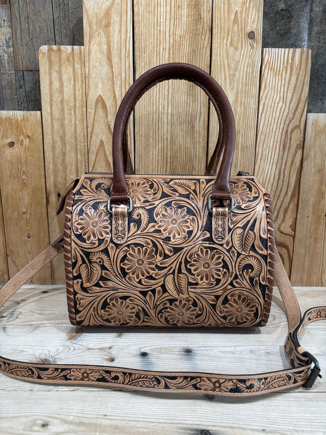 Genuine Tooled Leather Handbag/crossbody! - Etsy