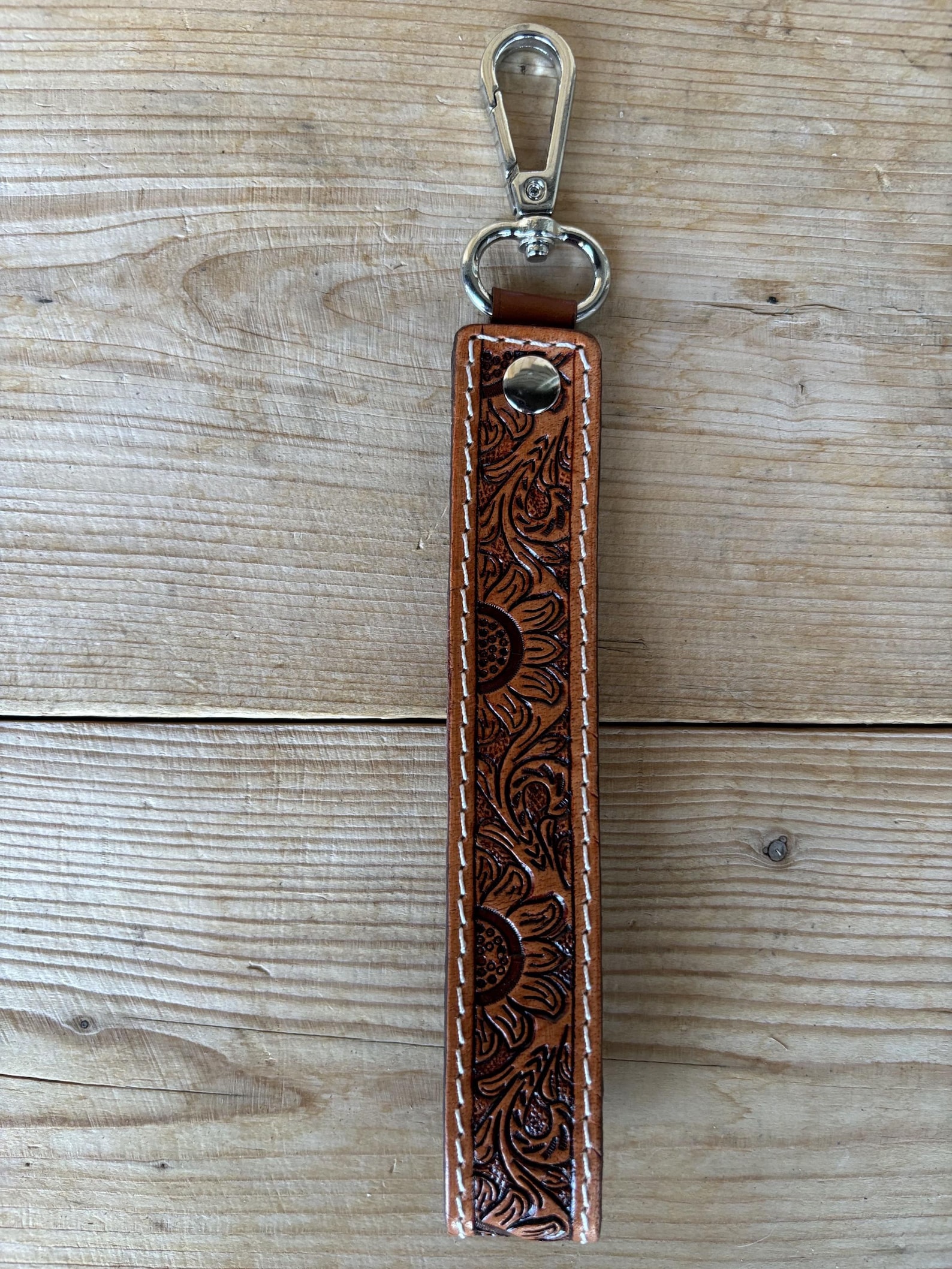 Tooled Leather Keychain Wristlets! - Etsy