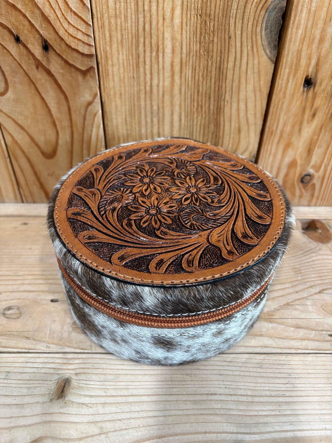 Round Double Decker Jewelry Box - Etsy