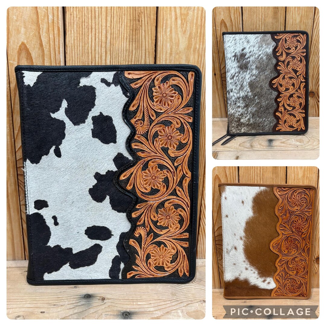 Cowhide & Tooled Leather Planner/portfolio Binders! - Etsy