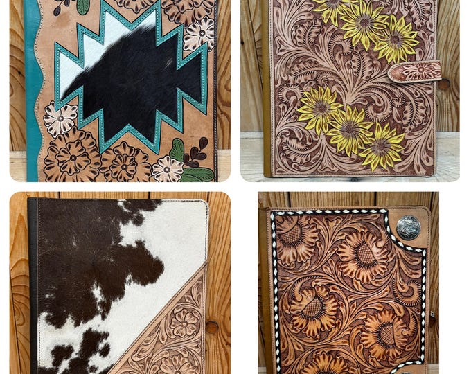 Cowhide Planner - Leather Portfolio - Etsy