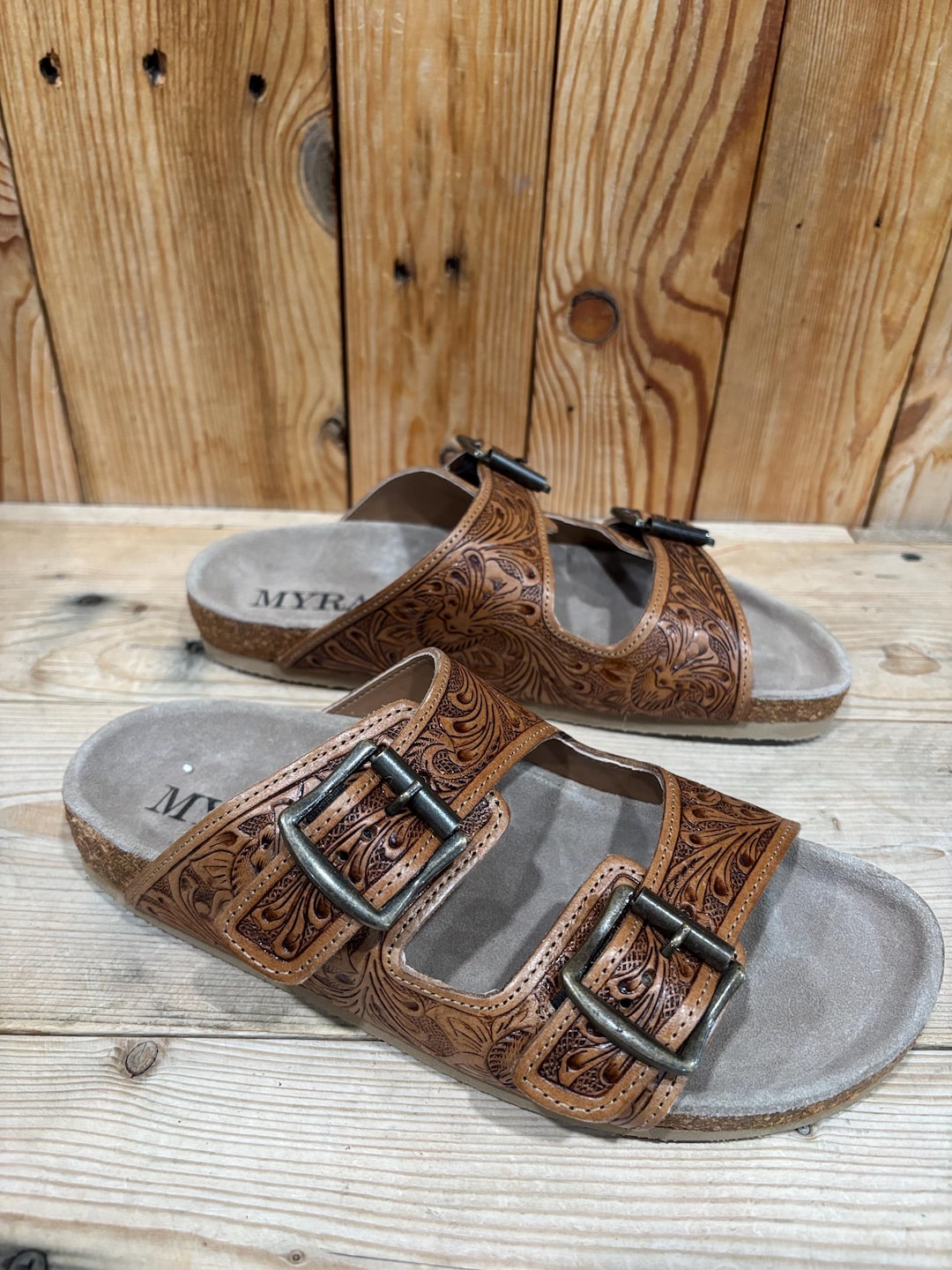 Western Tooled Leather Sandals!! *lots of Styles* - Etsy