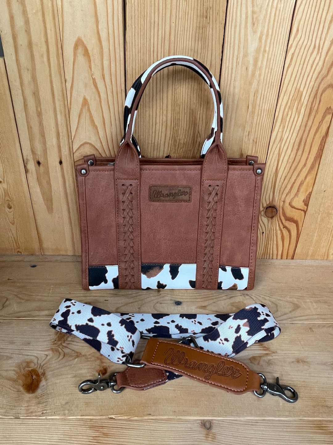 Wrangler Cow Print Crossbody Purse! CONCEALED CARRY. Black & Brown!! - Etsy