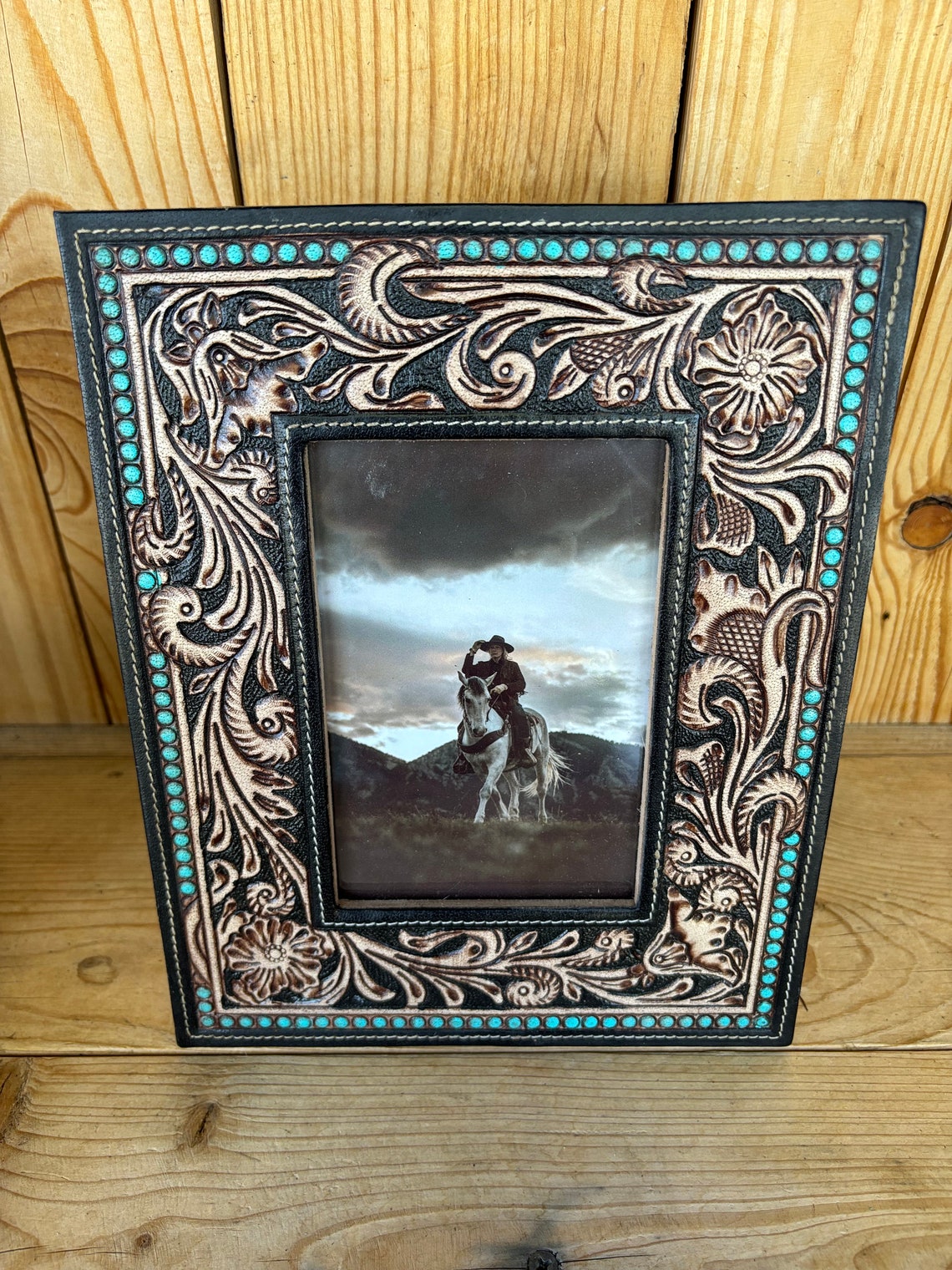 Tooled Leather Picture Frames - Etsy
