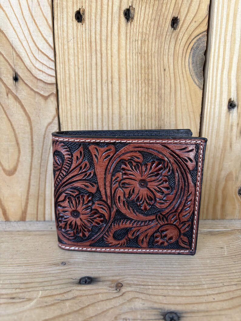 Tooled Leather Men's Wallets - Etsy