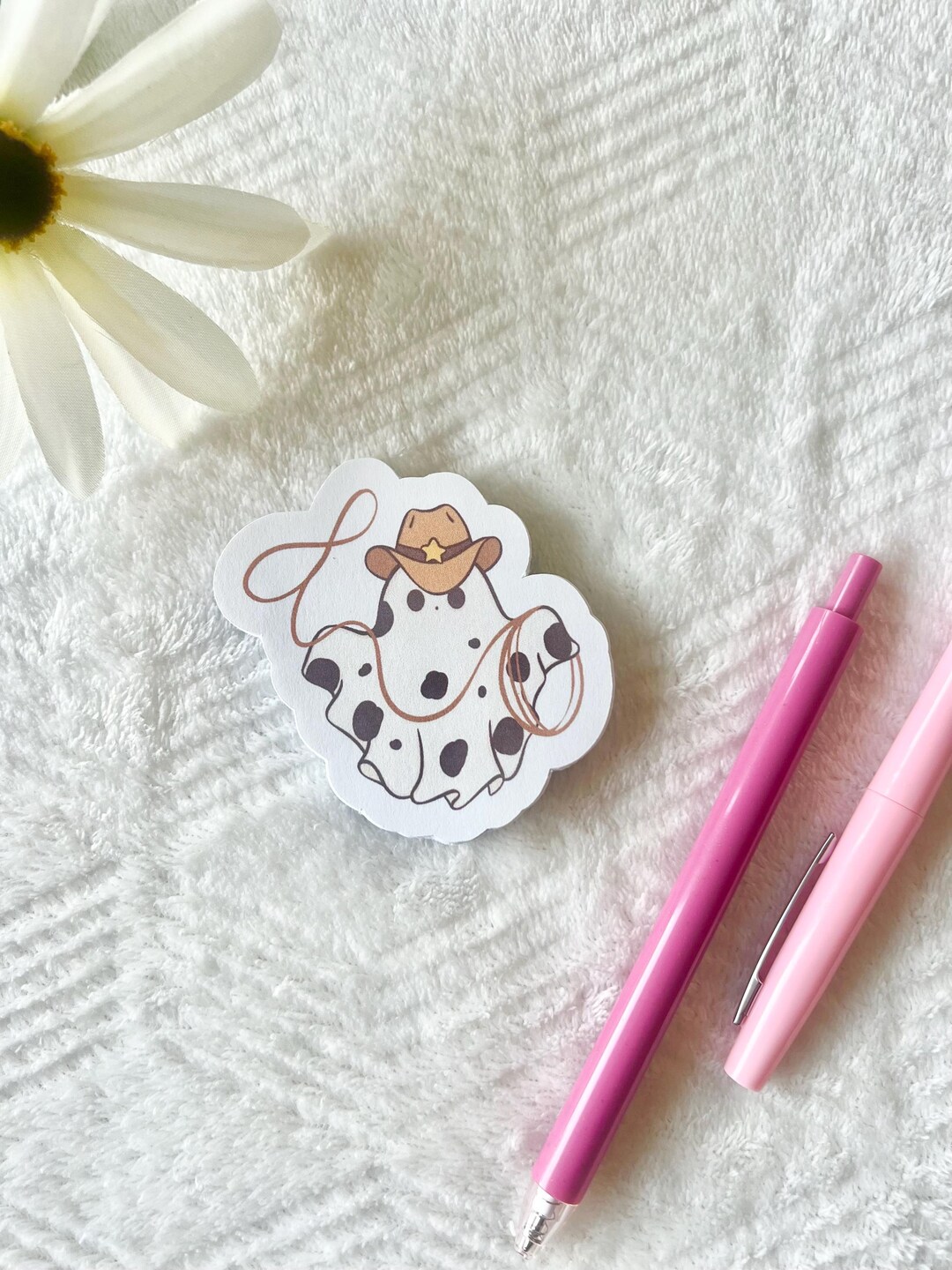 Cute Cowboy Ghost Sticky Notes, Cowboy Sticky Notes, Cowboy Ghost ...