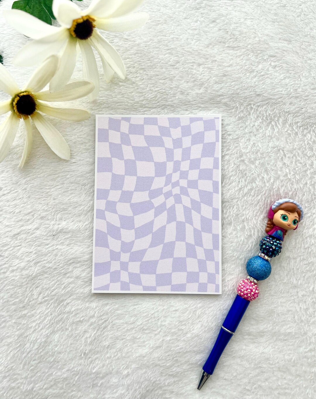 Cute Notepads, Purple Checkered Notepads, Checkered, Gifts for Her ...