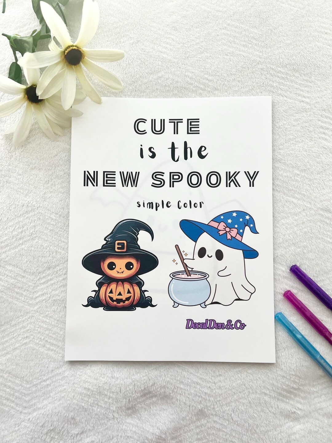 Halloween Coloring Book, Simple Designs, Toddler Activity - Etsy
