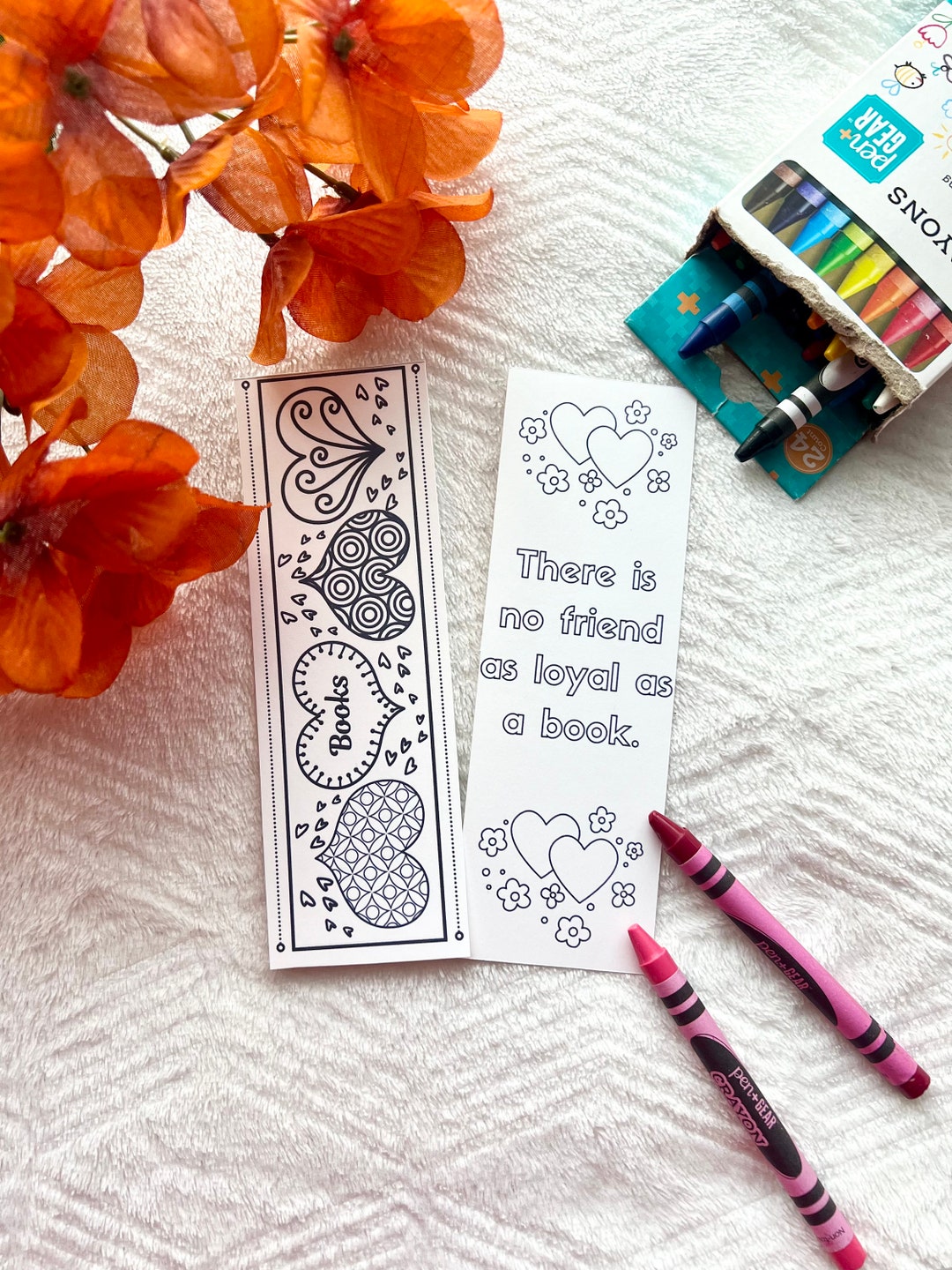 Color Bookmarks, Coloring Bookmarks, Dual Pack Bookmarks, Cute ...