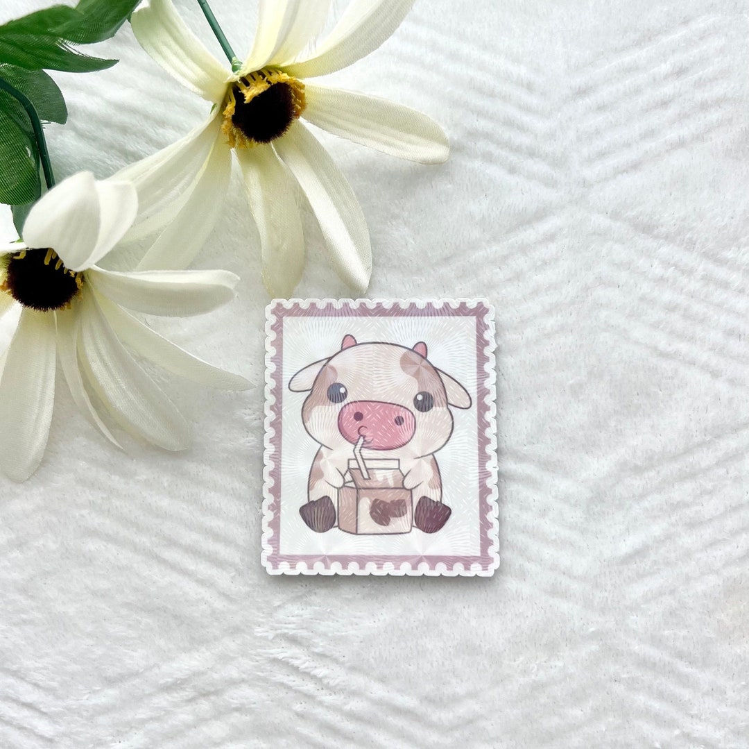 Cute Holographic Stickers, Cute Cow Stickers, Chocolate Milk Cow ...