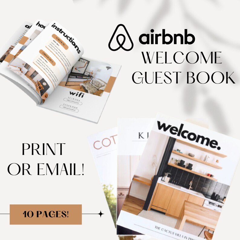 Instant Download Airbnb/vrbo Welcome Book: Printable Editable Local ...