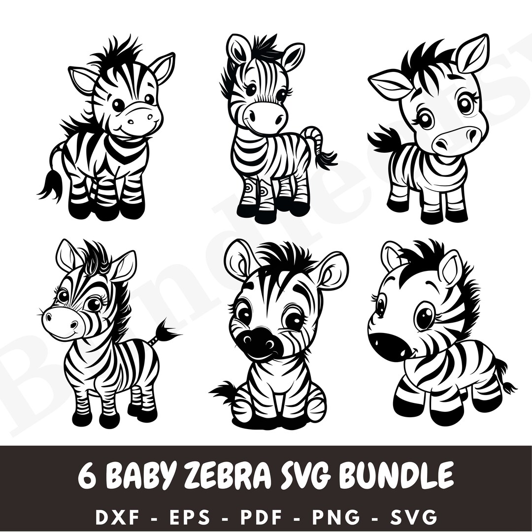 Baby Zebra Svg Bundle, Zebra Svg Bundle, Cute Zebra Svg Bundle, Cute ...