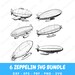 Zeppelin Svg Bundle Zeppelin Svg Zeppelin Balloon Svg Zeppelin Vector ...