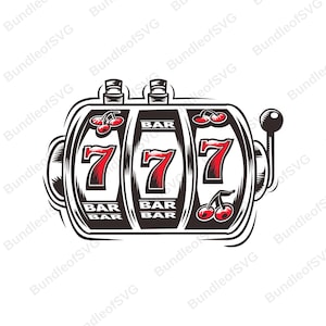 Slot Machine SVG Bundle - Gambling Svg - Casino Game Vector Graphics ...