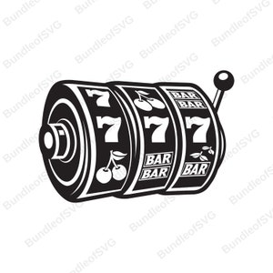 Slot Machine SVG Bundle - Gambling Svg - Casino Game Vector Graphics ...