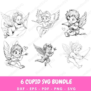 Cupid SVG Bundle, Cupid Svg, Valentine Svg, Angel Svg, Love SVG ...