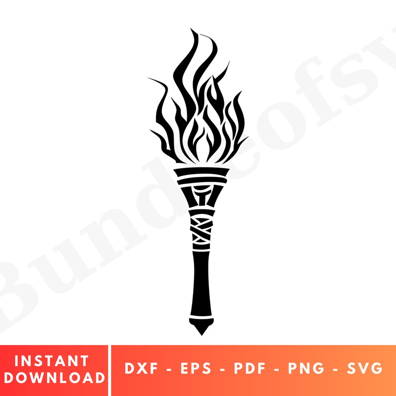 Torch SVG, Hand Torch SVG, Torch Clipart, Torch Files for Cricut, Torch ...