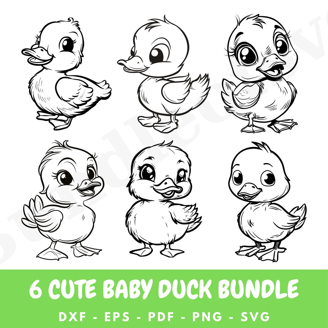 Baby Duck Svg Bundle, Cute Duck Svg Bundle, Cute Baby Duck, Cute Duck ...