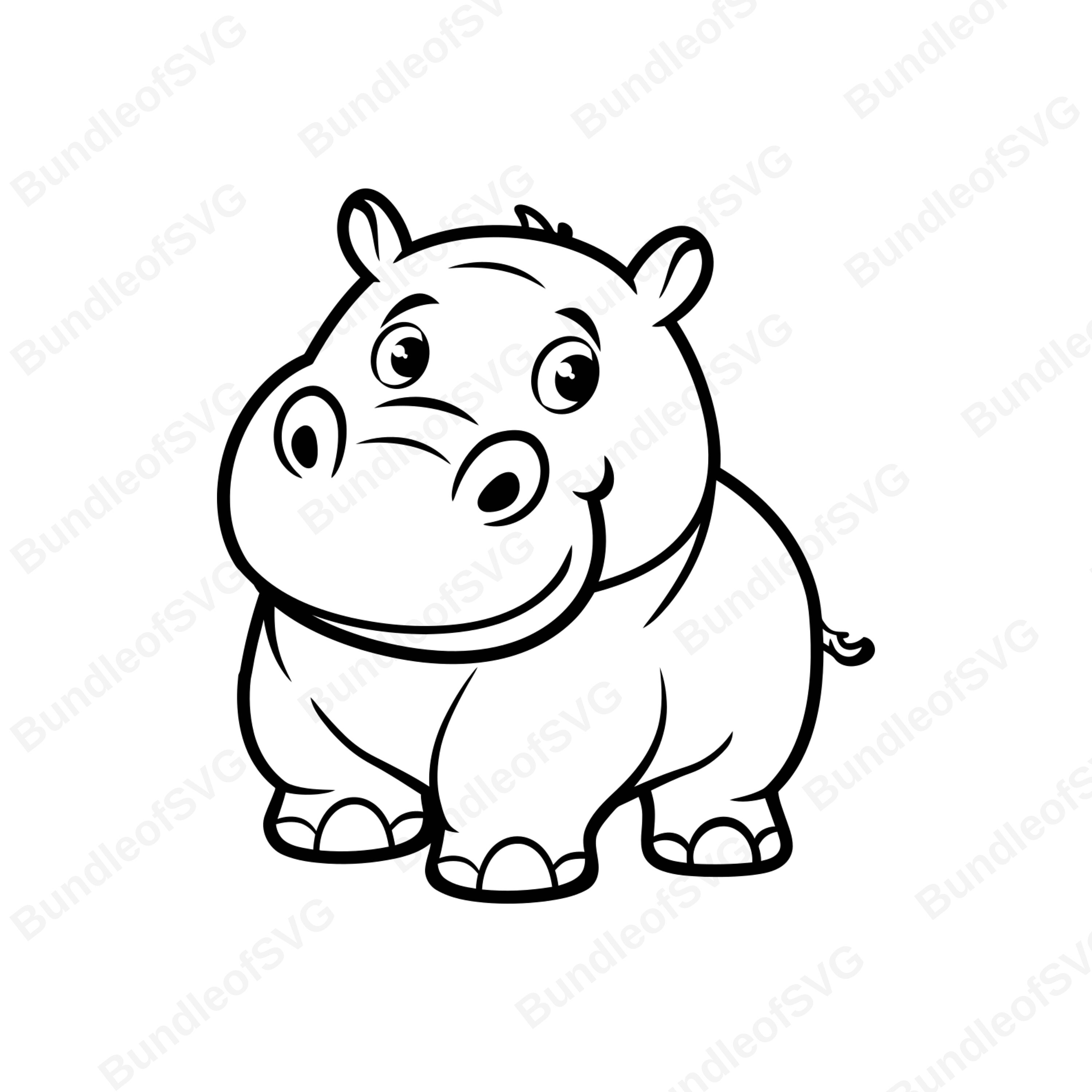 Baby Hippo Svg Bundle, Hippo Svg Bundle, Cute Hippo Svg Bundle, Cute ...