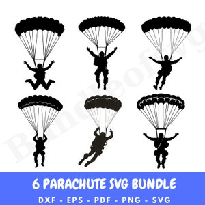Parachute SVG Bundle, Parachutist Svg, Parachute Vector, Parachute Png ...