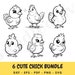 Baby Chicken Svg Bundle, Cute Chick Svg Bundle, Cute Baby Chicken ...