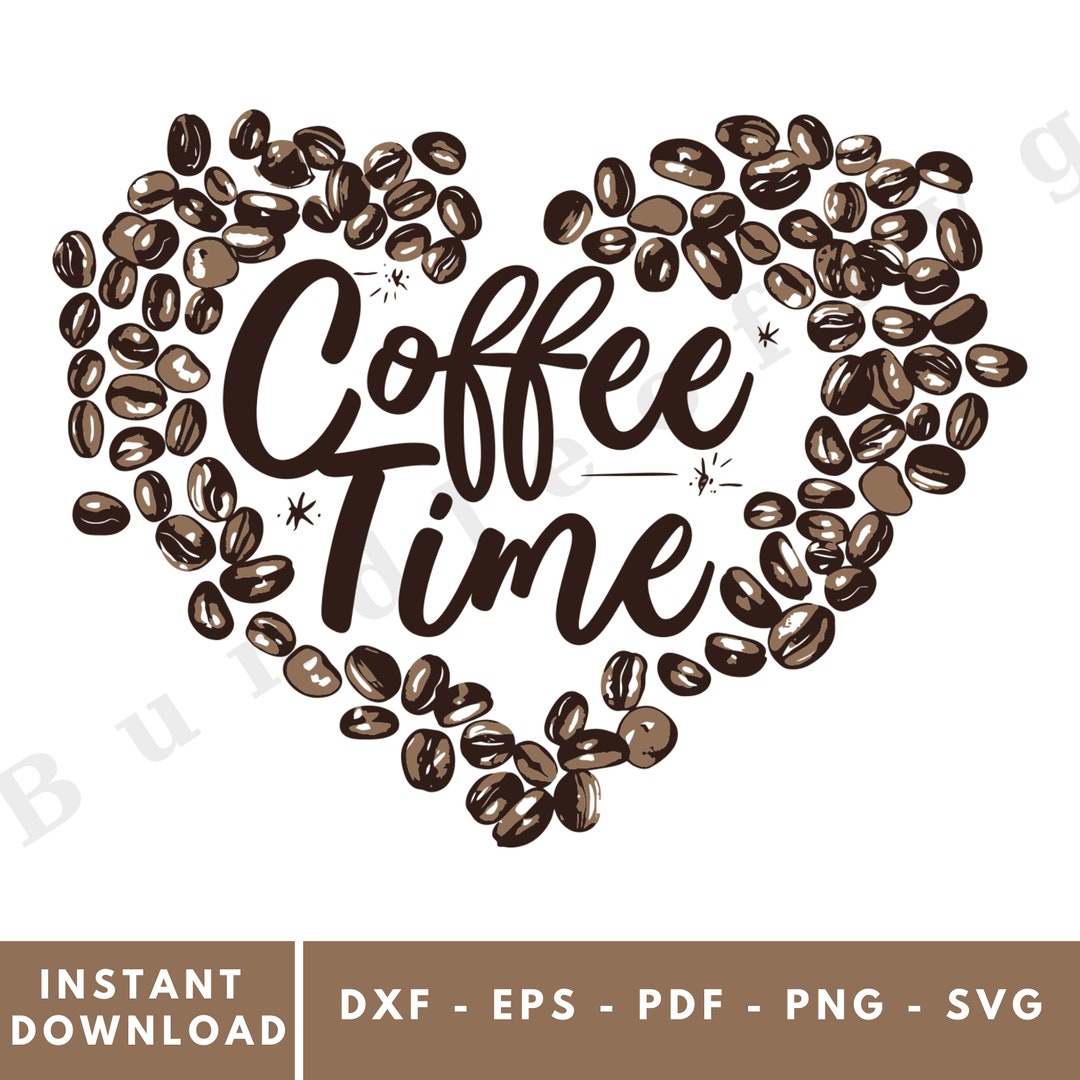 Coffee Time SVG, Coffee Clipart, Coffee Bar Png, Caffeine Clipart ...
