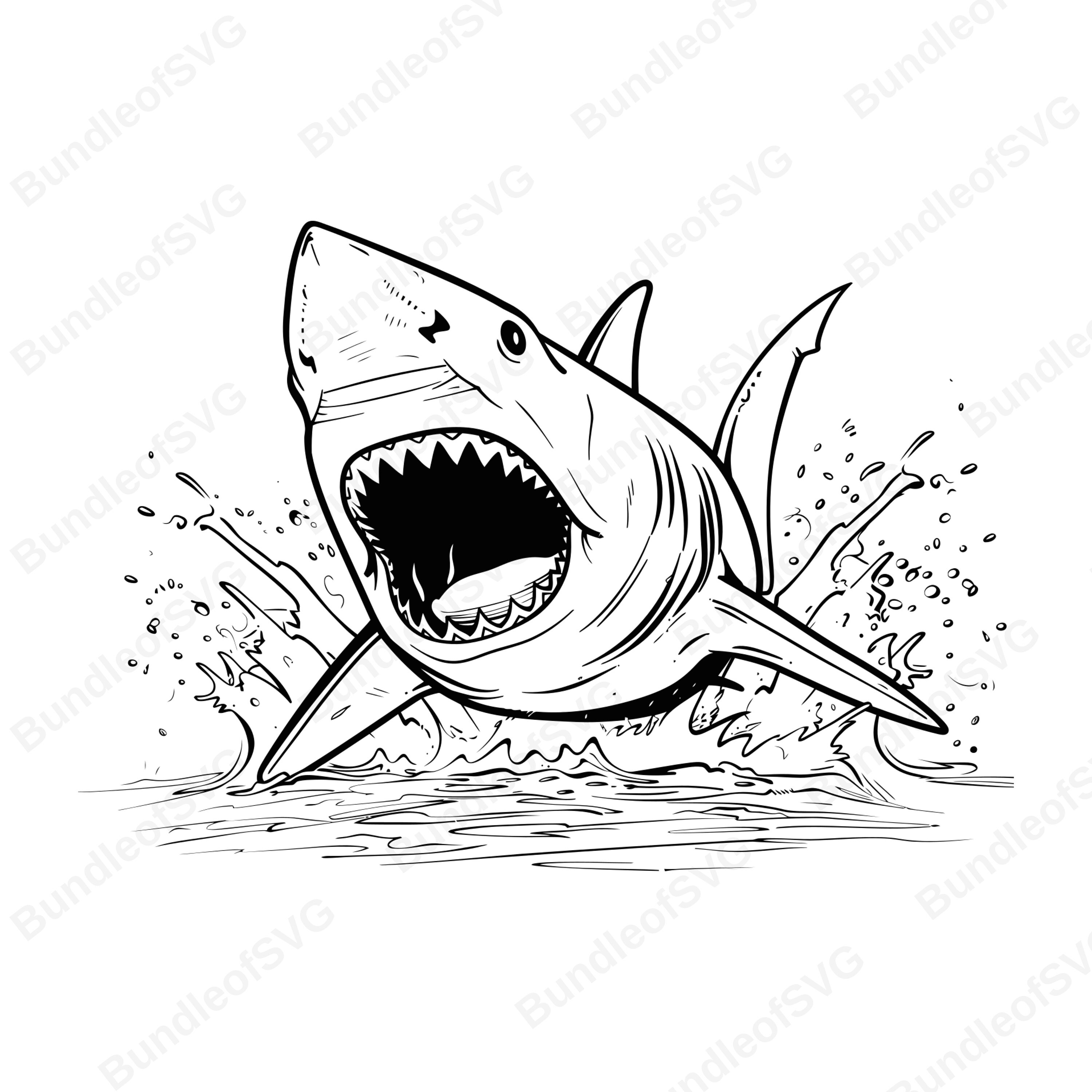Shark Svg Bundle - Fish Svg - Ocean Svg - Fishing Svg - Sealife Svg ...