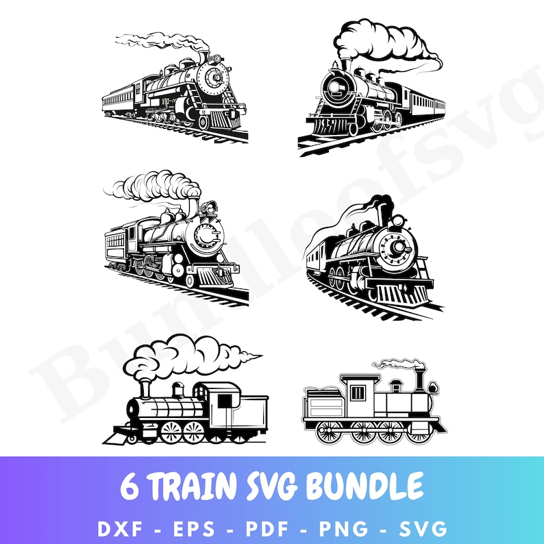 Train SVG Bundle, Train Svg, Locomotive Svg, Train Silhouette, Train ...