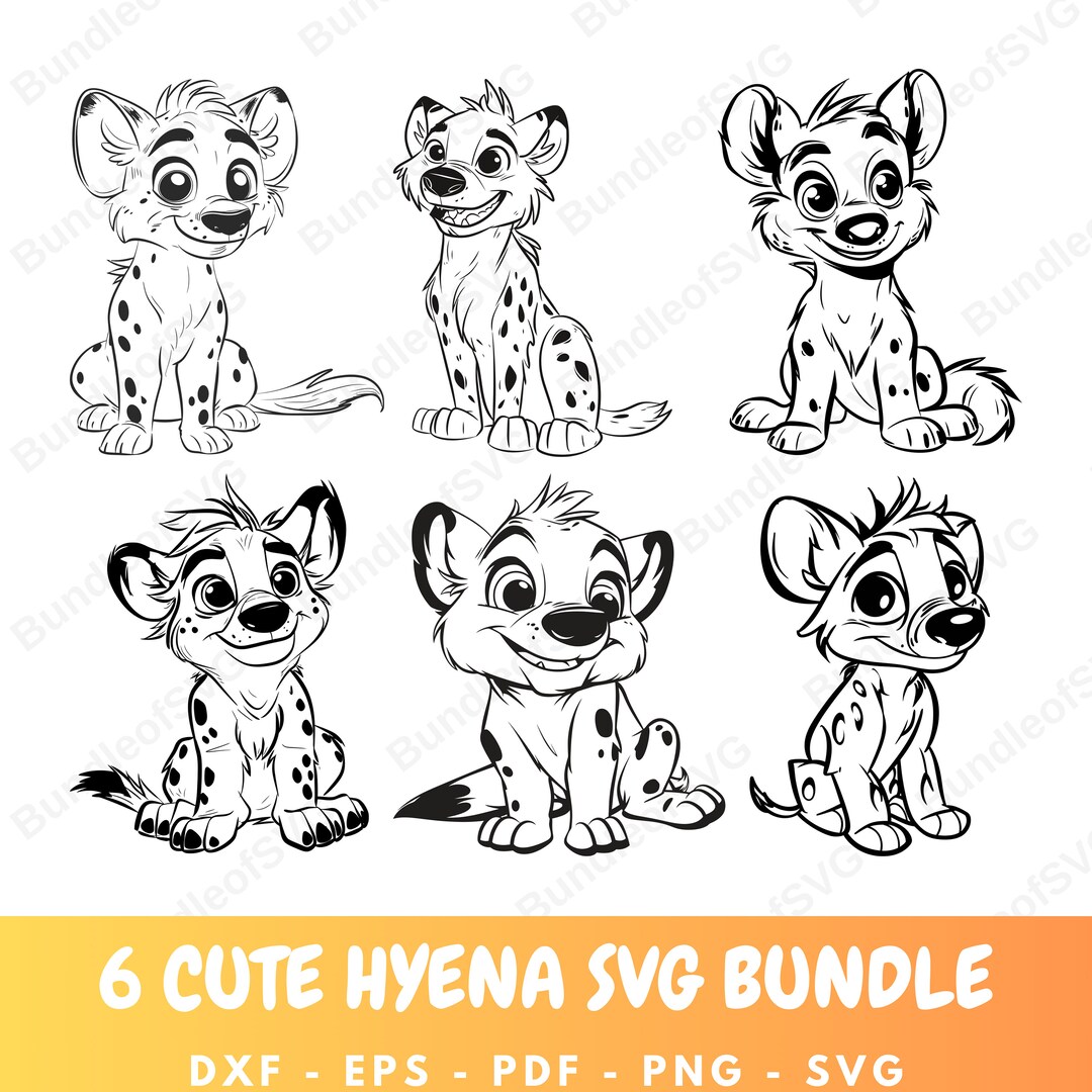 Wild Hyena SVG Bundle – High-quality Hyena Vector Files for Crafts, T ...