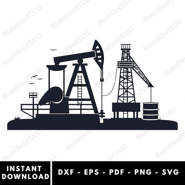 Oil Field Svg - Etsy