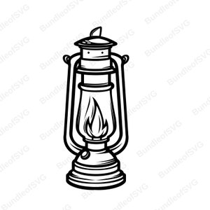 Oil Lamp SVG Bundle, Oil Lamp SVG, Kerosene Lamp Svg, Lamp Png, Lantern ...