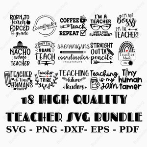 Funny Teacher Svg Bundle , Teacher Svg, Back to School Svg, Teacher ...