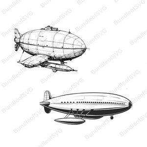 Zeppelin Svg Bundle Zeppelin Svg Zeppelin Balloon Svg Zeppelin Vector ...