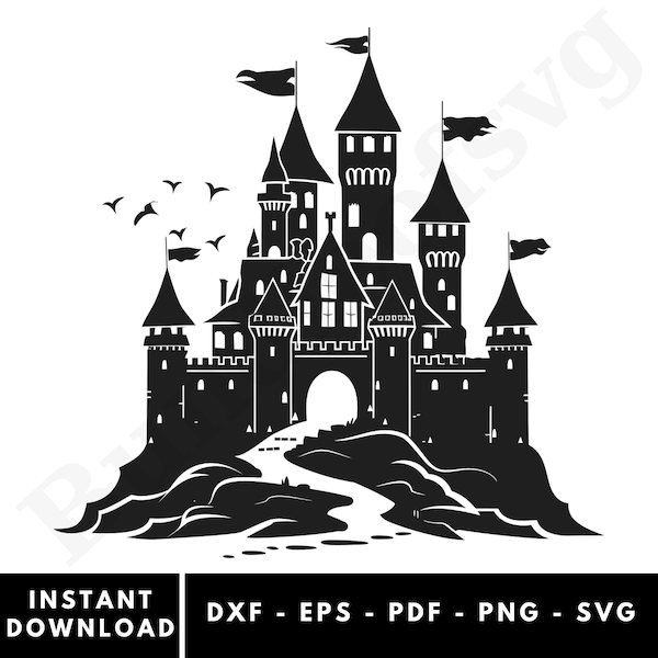 Princess Castle Dxf - Etsy