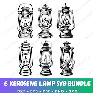 Oil Lamp SVG Bundle, Oil Lamp SVG, Kerosene Lamp Svg, Lamp Png, Lantern ...