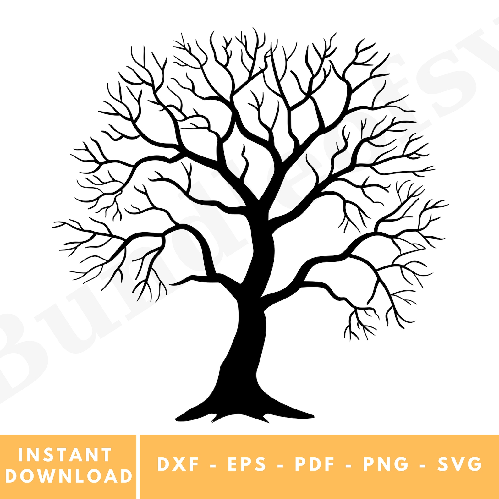 Bare Tree SVG, Bare Tree Silhouette, Dead Tree Svg, Forest Svg, Bare ...