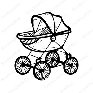 Baby Stroller SVG Bundle - Pram Svg Bundle - Baby Carrige Svg - Baby ...