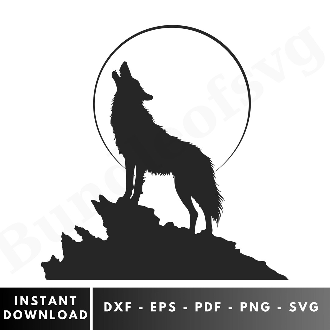 Wolf Howling SVG, Wolf SVG, Wolf Silhouette SVG, Wolf Svg Cut Files for ...