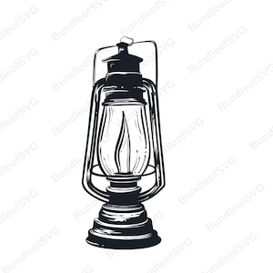 Oil Lamp SVG Bundle, Oil Lamp SVG, Kerosene Lamp Svg, Lamp Png, Lantern ...