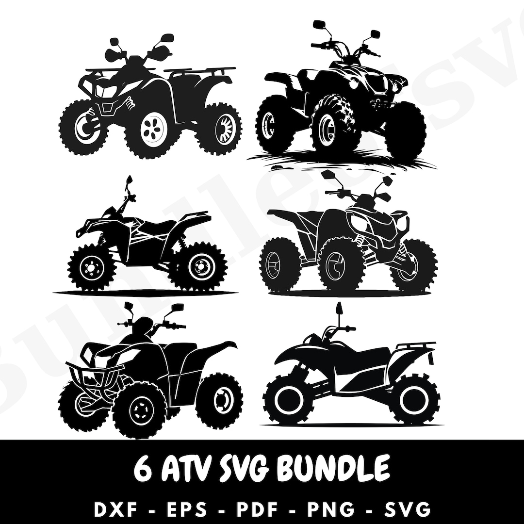 Atv Quad Bike Svg Bundle, 4 Wheeler Svg Bundle, Quad Silhouette, ATV ...