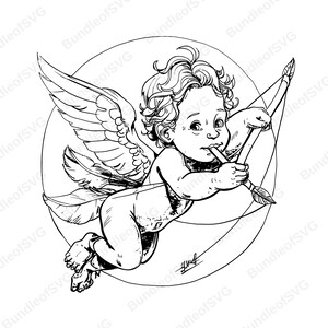 Cupid SVG Bundle, Cupid Svg, Valentine Svg, Angel Svg, Love SVG ...