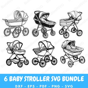Baby Stroller SVG Bundle - Pram Svg Bundle - Baby Carrige Svg - Baby ...