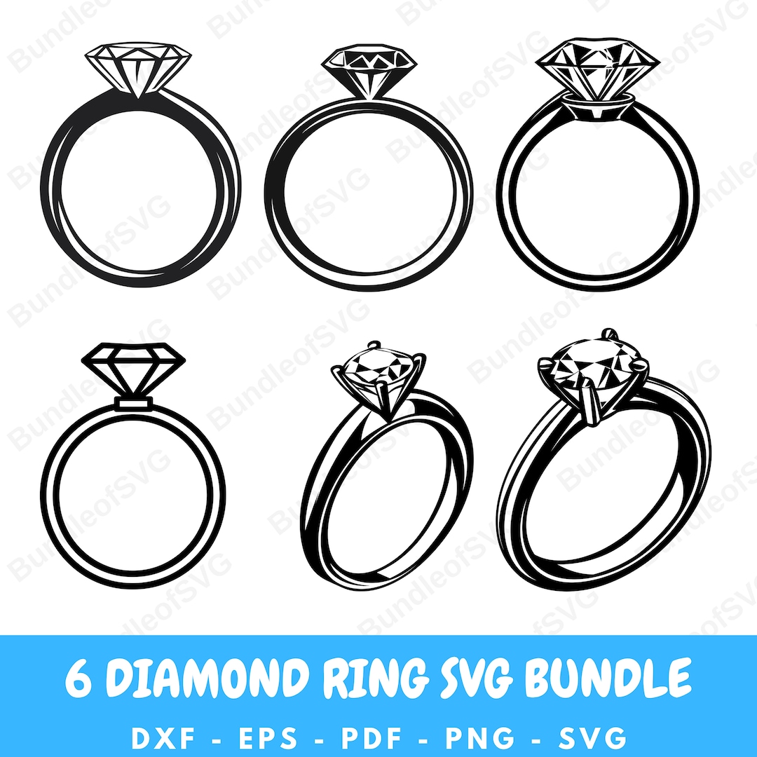 Shine Bright With Our Diamond Ring Svg Bundle - Digital Download ...