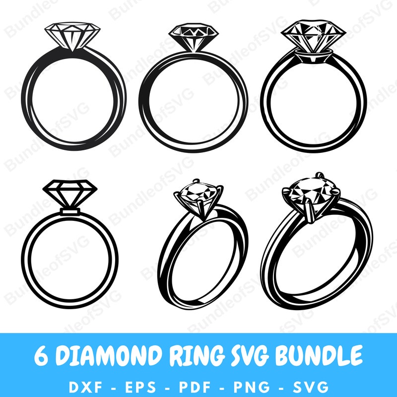 Diamond Ring Svg - Etsy