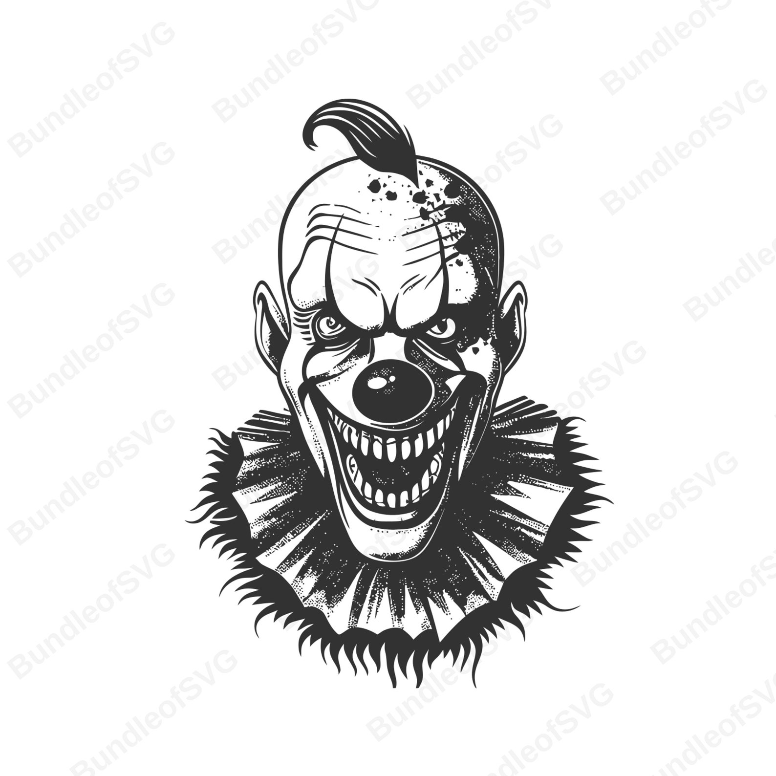 Scary Clown SVG Horror Svg Pennywise Svg Halloween Svg Clown Clip Art ...