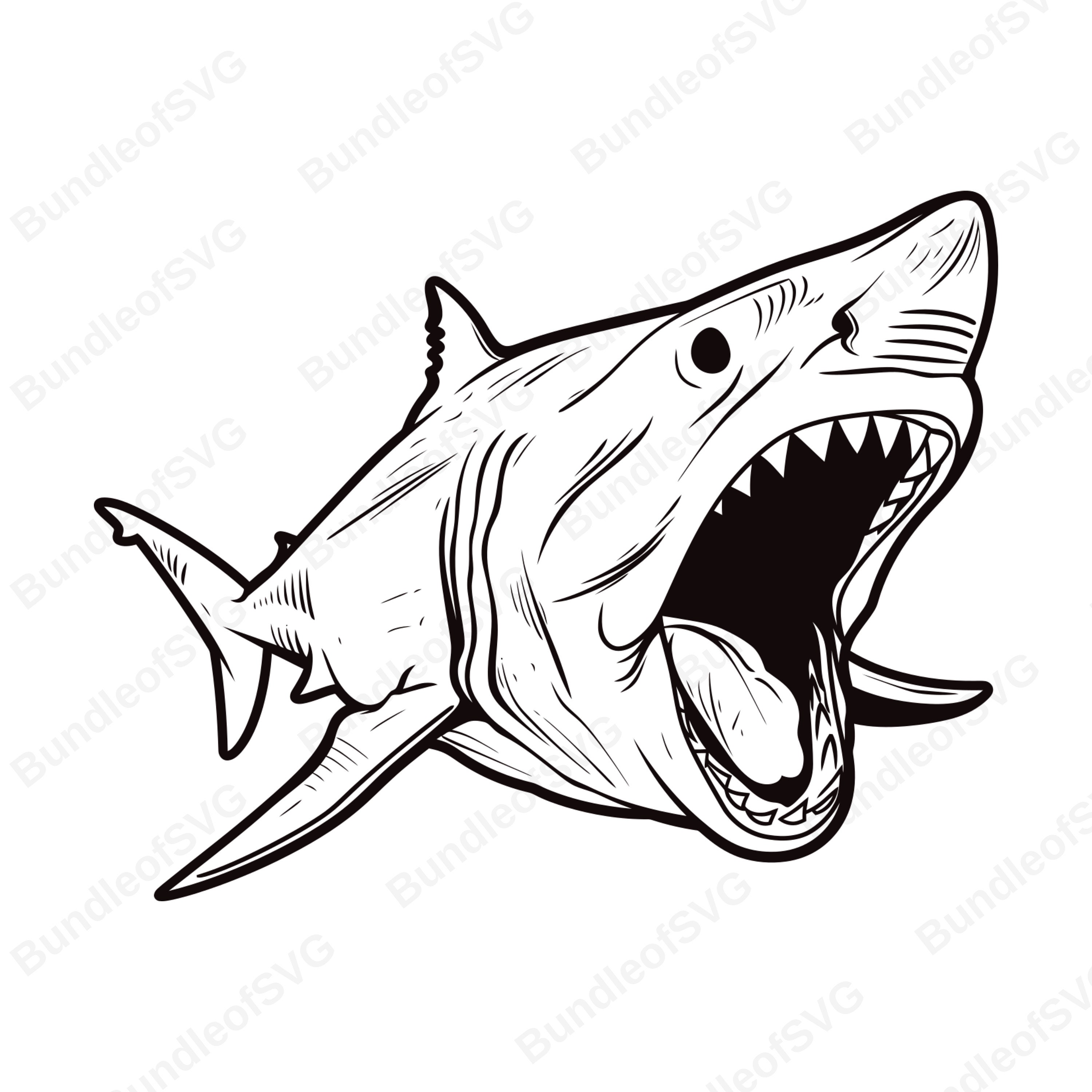 Shark Svg Bundle - Fish Svg - Ocean Svg - Fishing Svg - Sealife Svg ...
