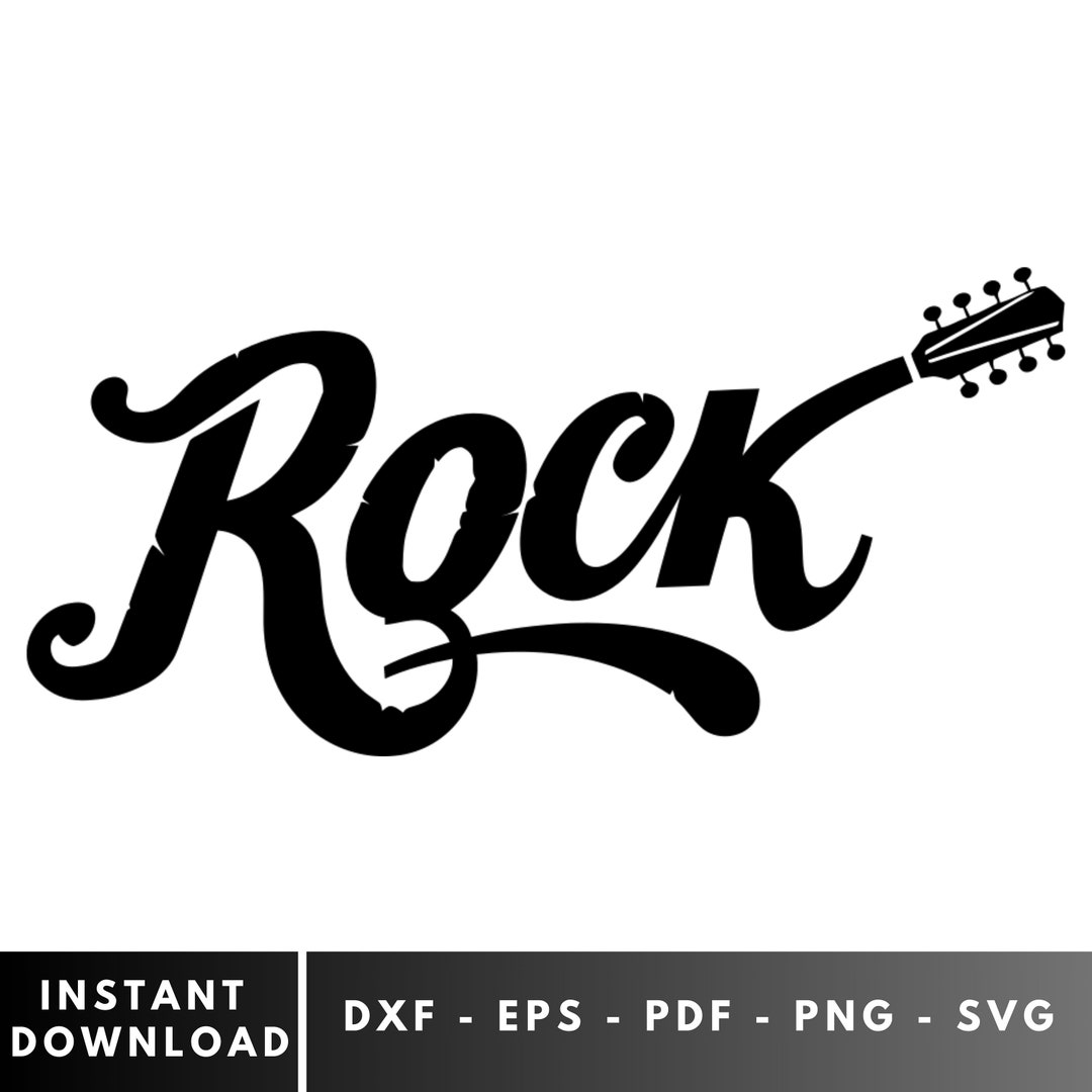 Rock Svg, Guitar Svg, Rock and Roll Svg, Rock Concert Svg, Music Svg ...