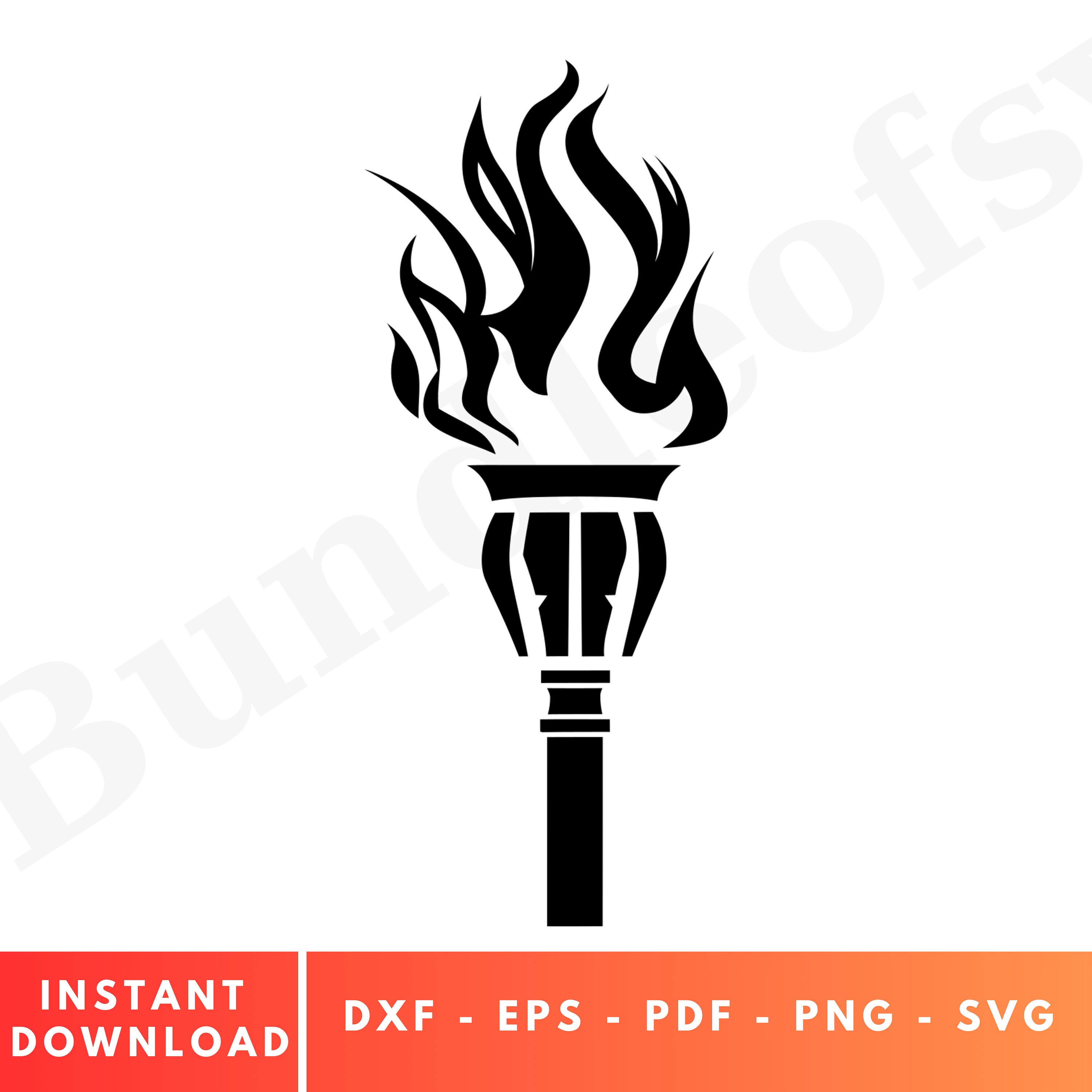 Torch SVG, Hand Torch SVG, Torch Clipart, Torch Files for Cricut, Torch ...